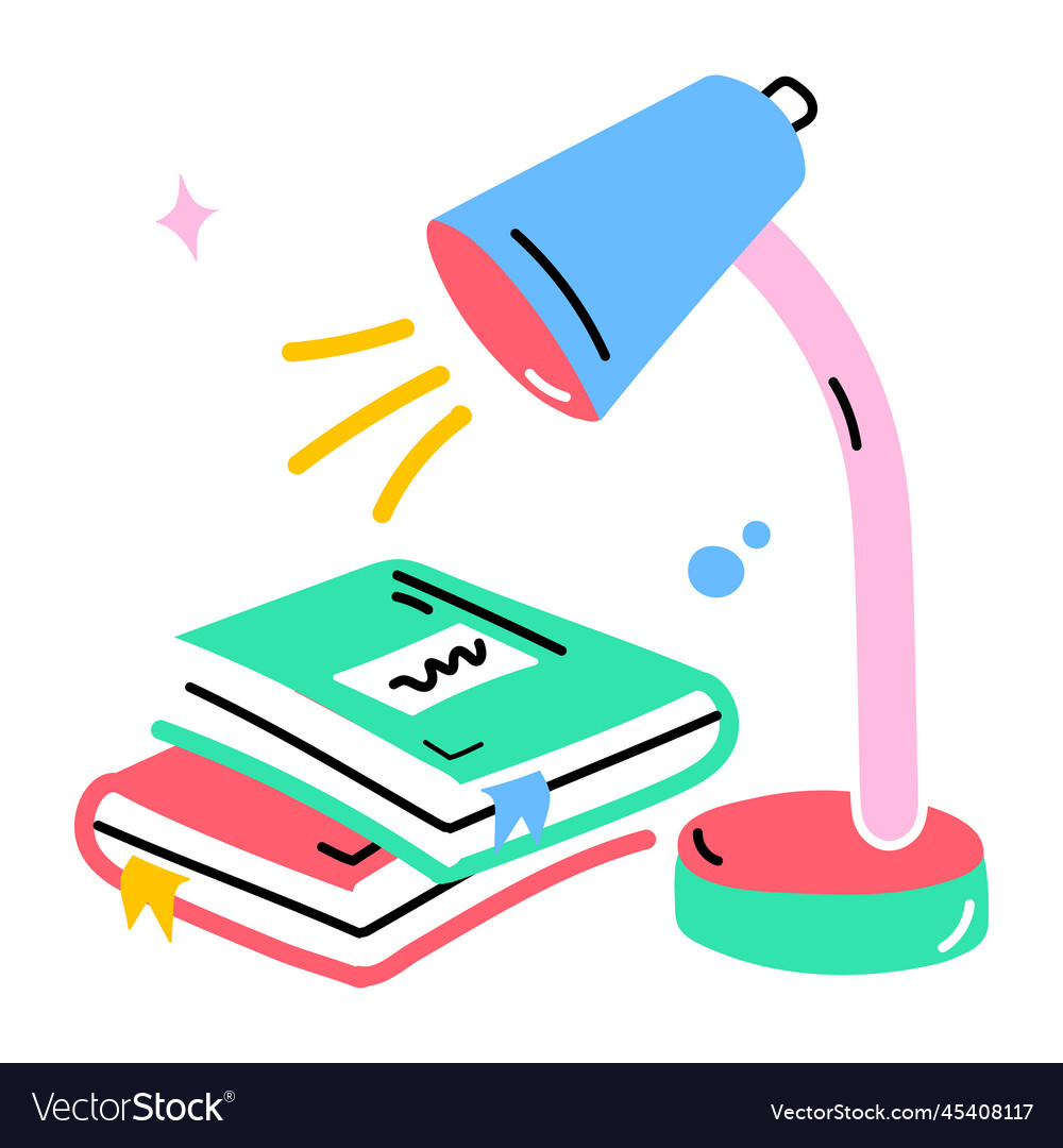Study lamp Royalty Free Vector Image - VectorStock
