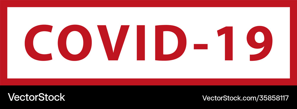 Warning corona virus sign on banner Royalty Free Vector
