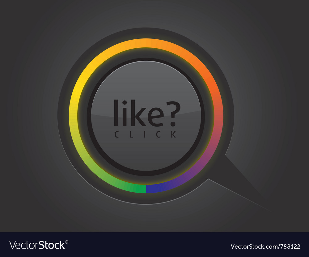 Button icon like Royalty Free Vector Image - VectorStock