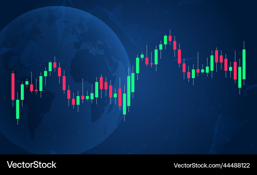 Chart candle stock graph forex market trade Vector Image