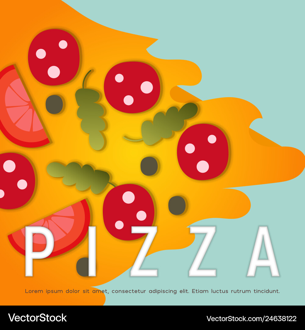 Design of pizza box Royalty Free Vector Image - VectorStock