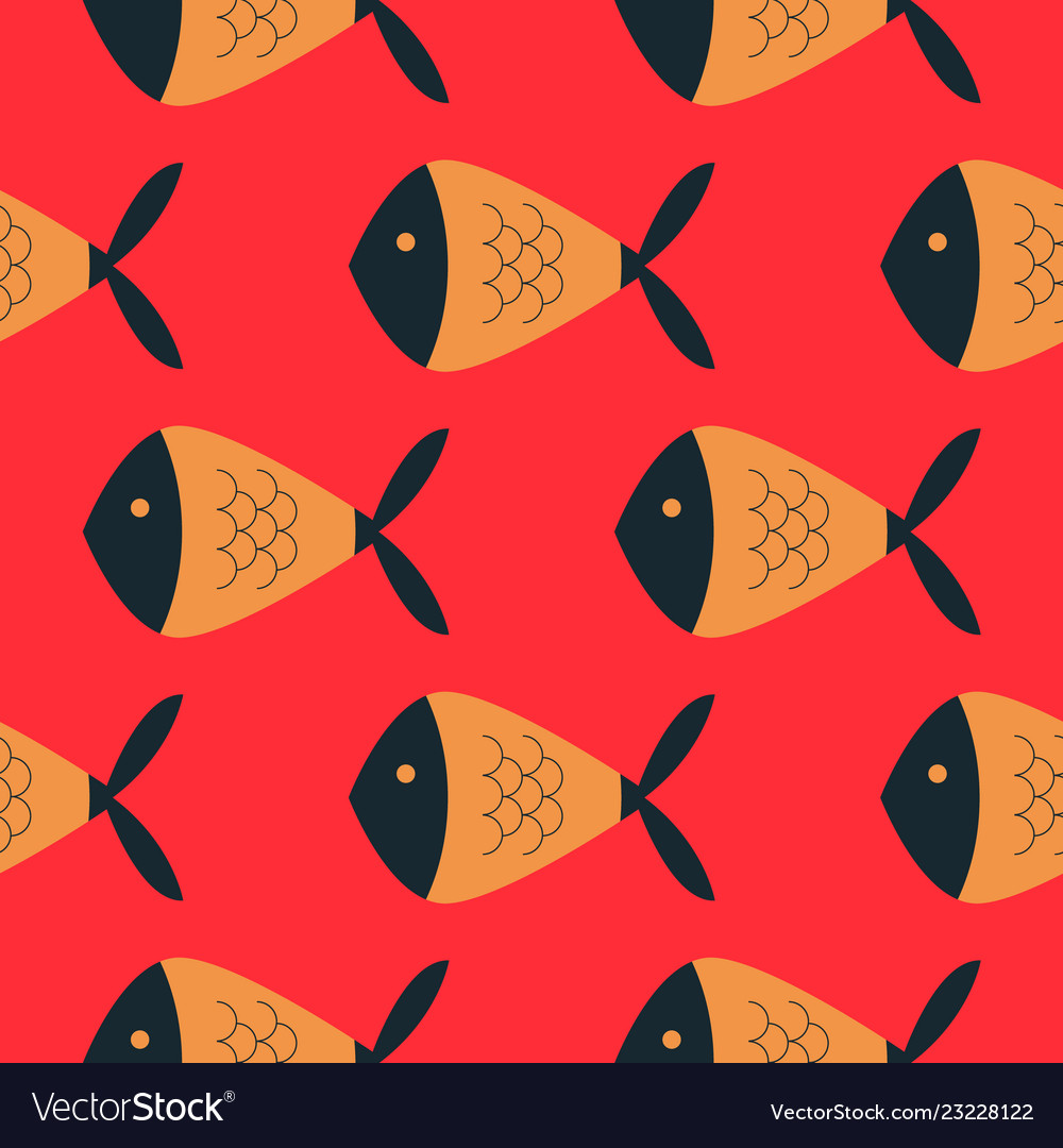 Fish geometric pattern Royalty Free Vector Image