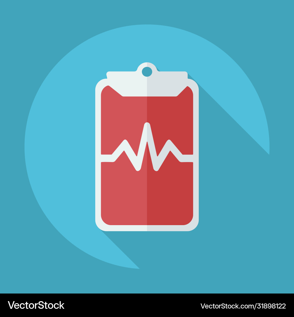 Flat modern design with shadow building hospital Vector Image