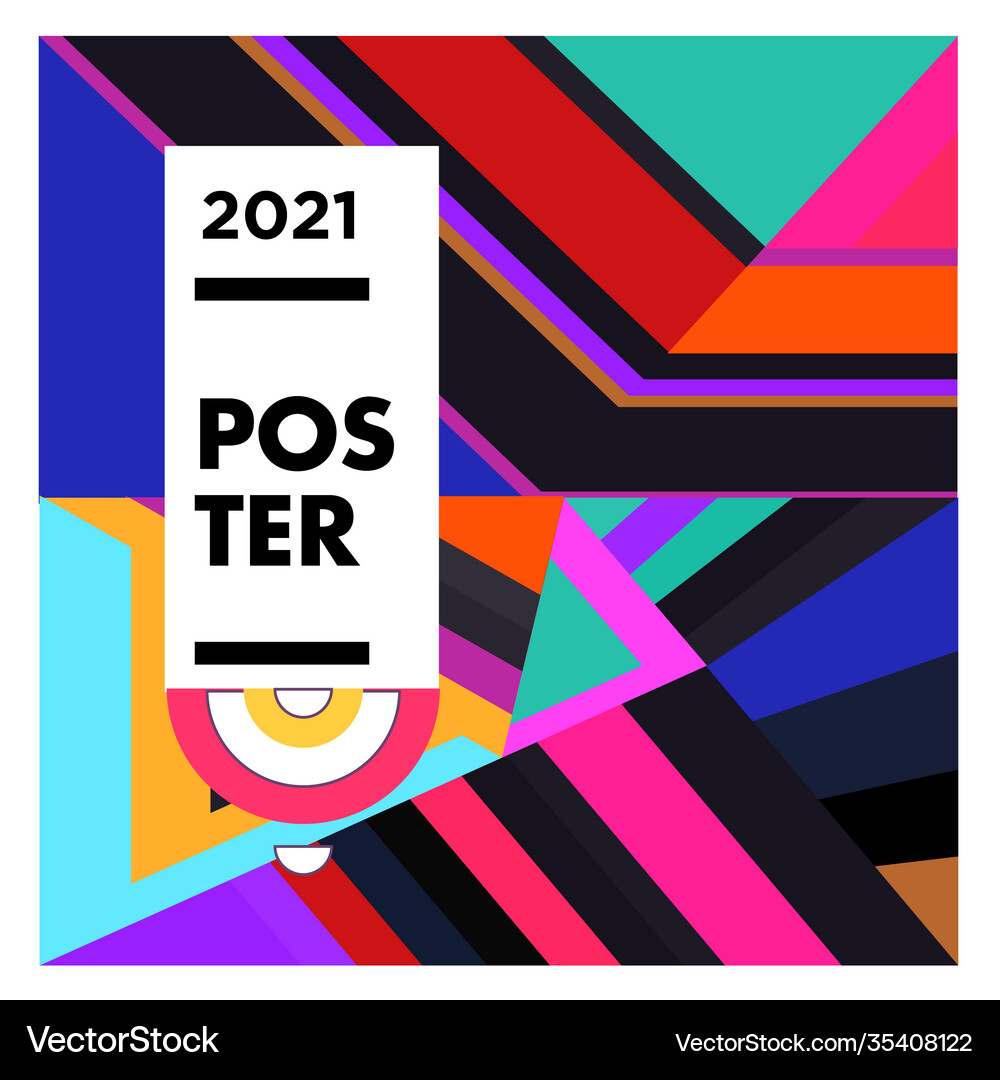Geometric colorful pattern for poster and banner Vector Image