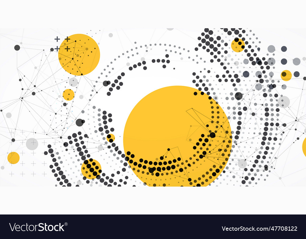Halftone theme science abstract background Vector Image
