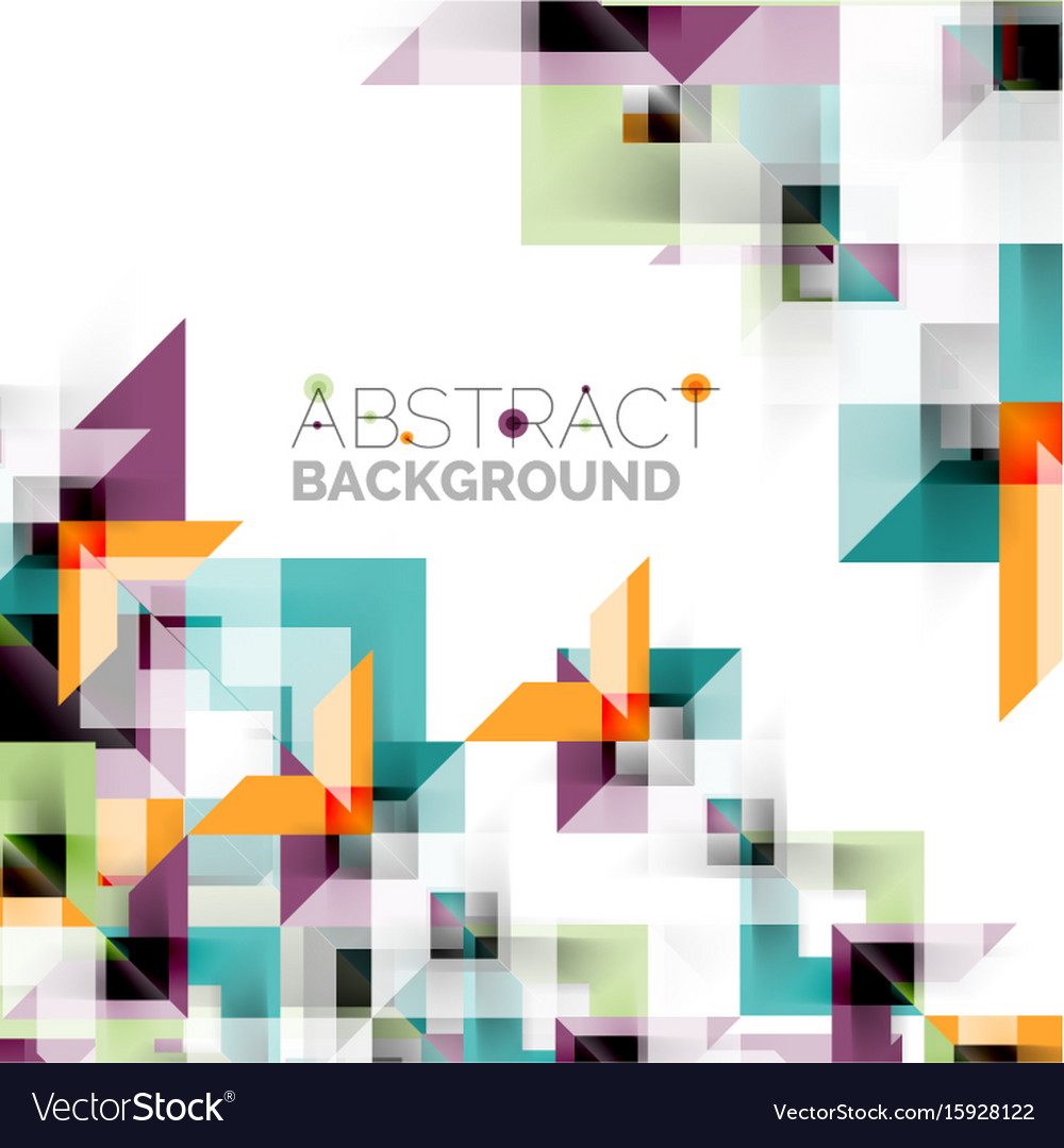 Modern square geometric pattern design on white Vector Image