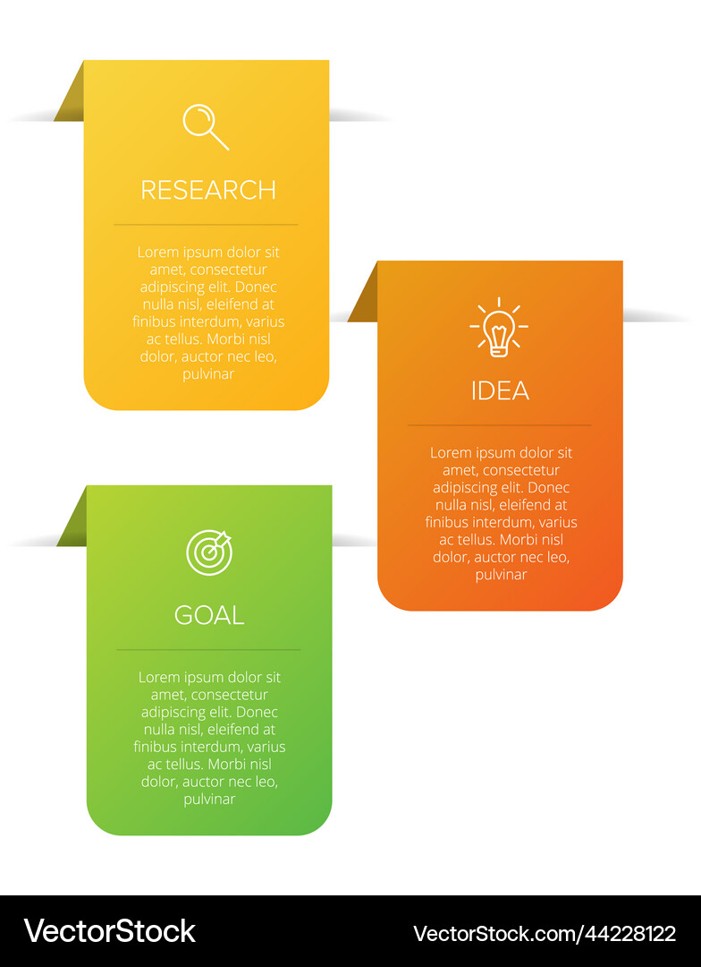 Vertical infographic design with icons and 3 Vector Image