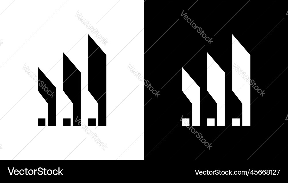 Architecture real estate logo monogram black Vector Image