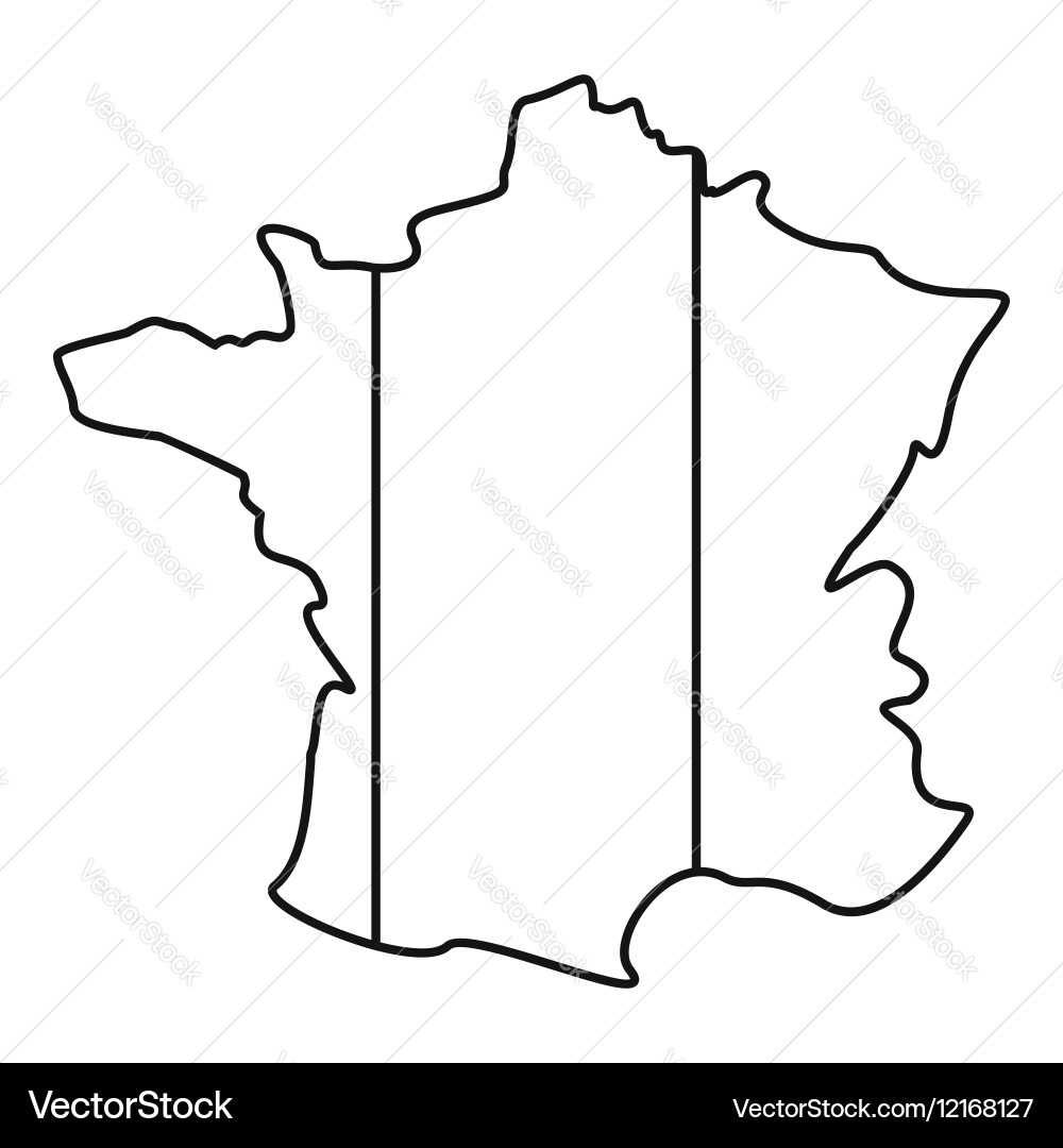 France icon outline style Royalty Free Vector Image