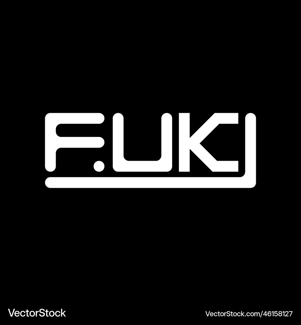Fuk letter logo creative design with graphic Vector Image