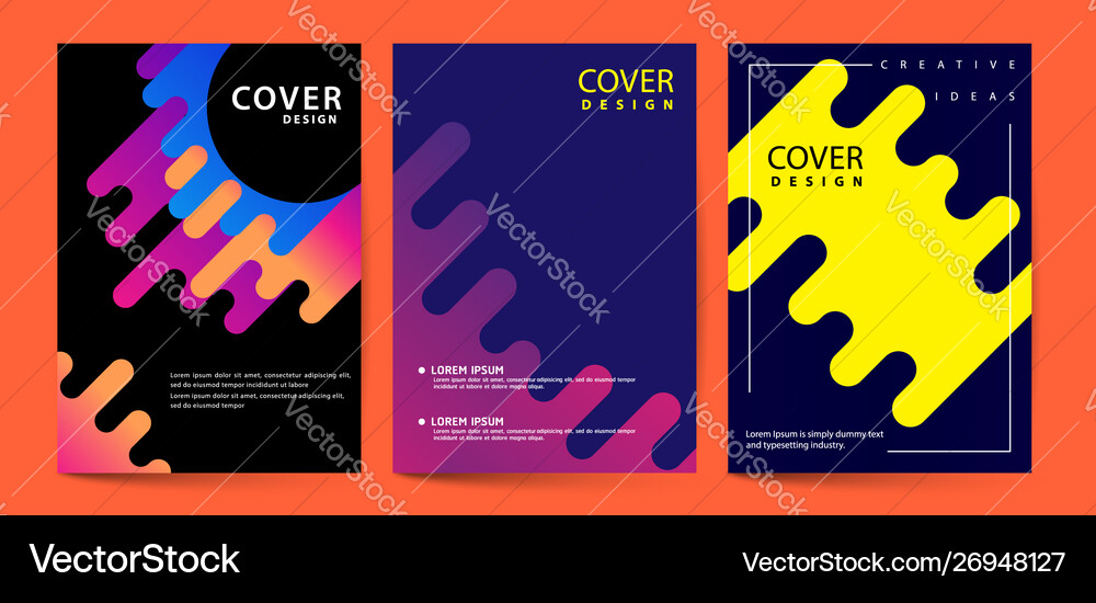 Futuristic cover template with geometric shapes Vector Image