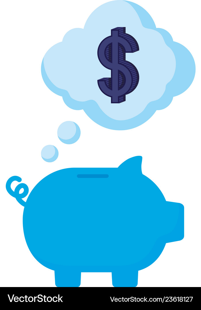 Piggy bank design Royalty Free Vector Image - VectorStock