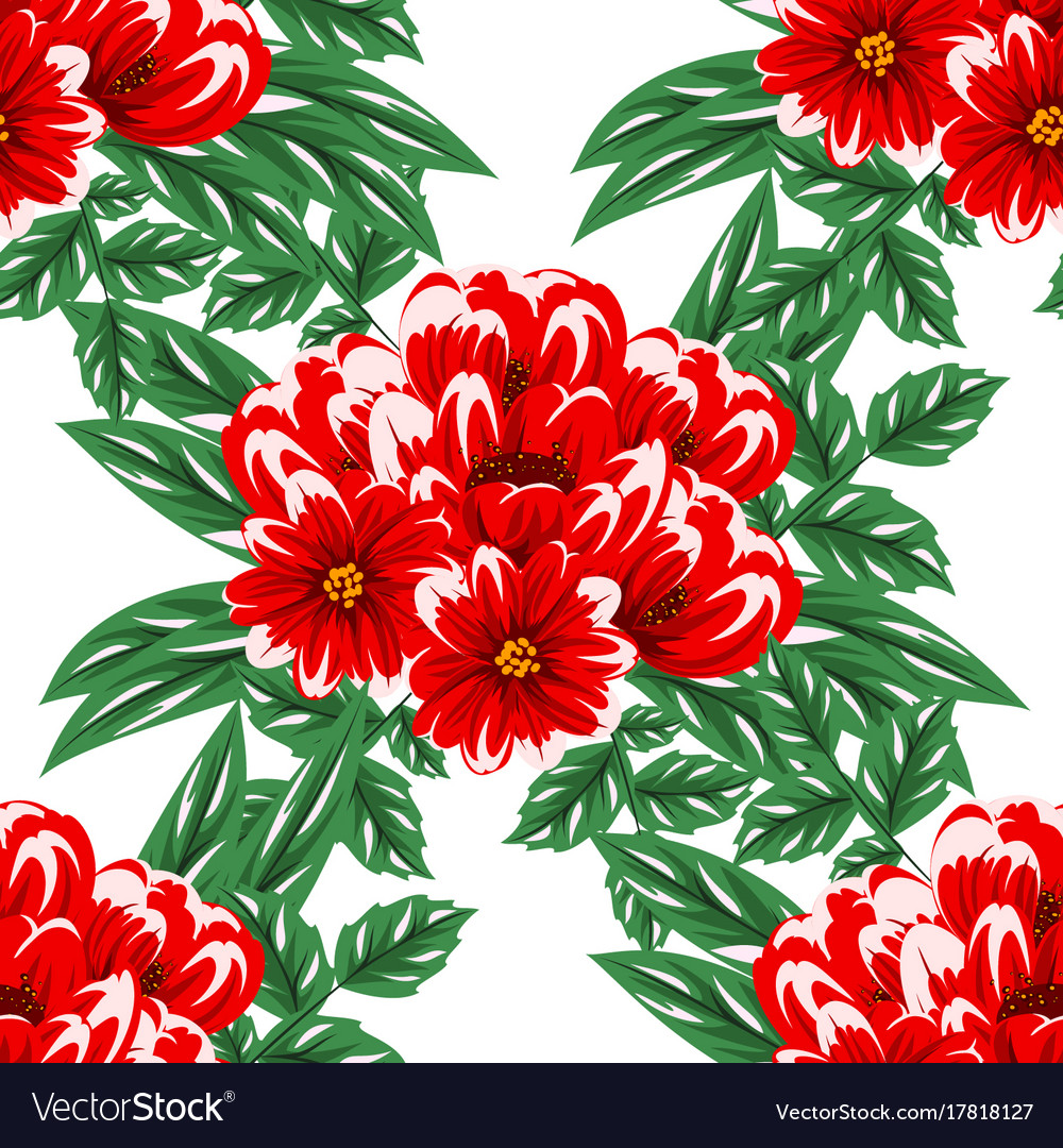 Seamless flower pattern Royalty Free Vector Image