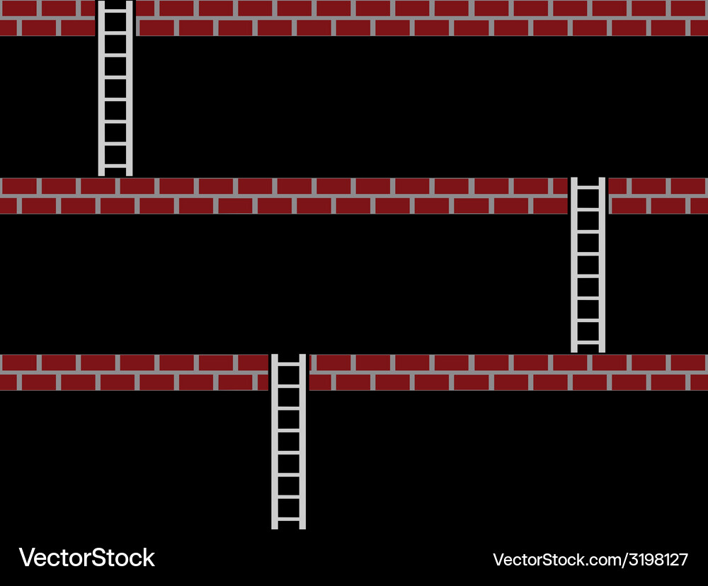 Seamless old arcade game screen Royalty Free Vector Image