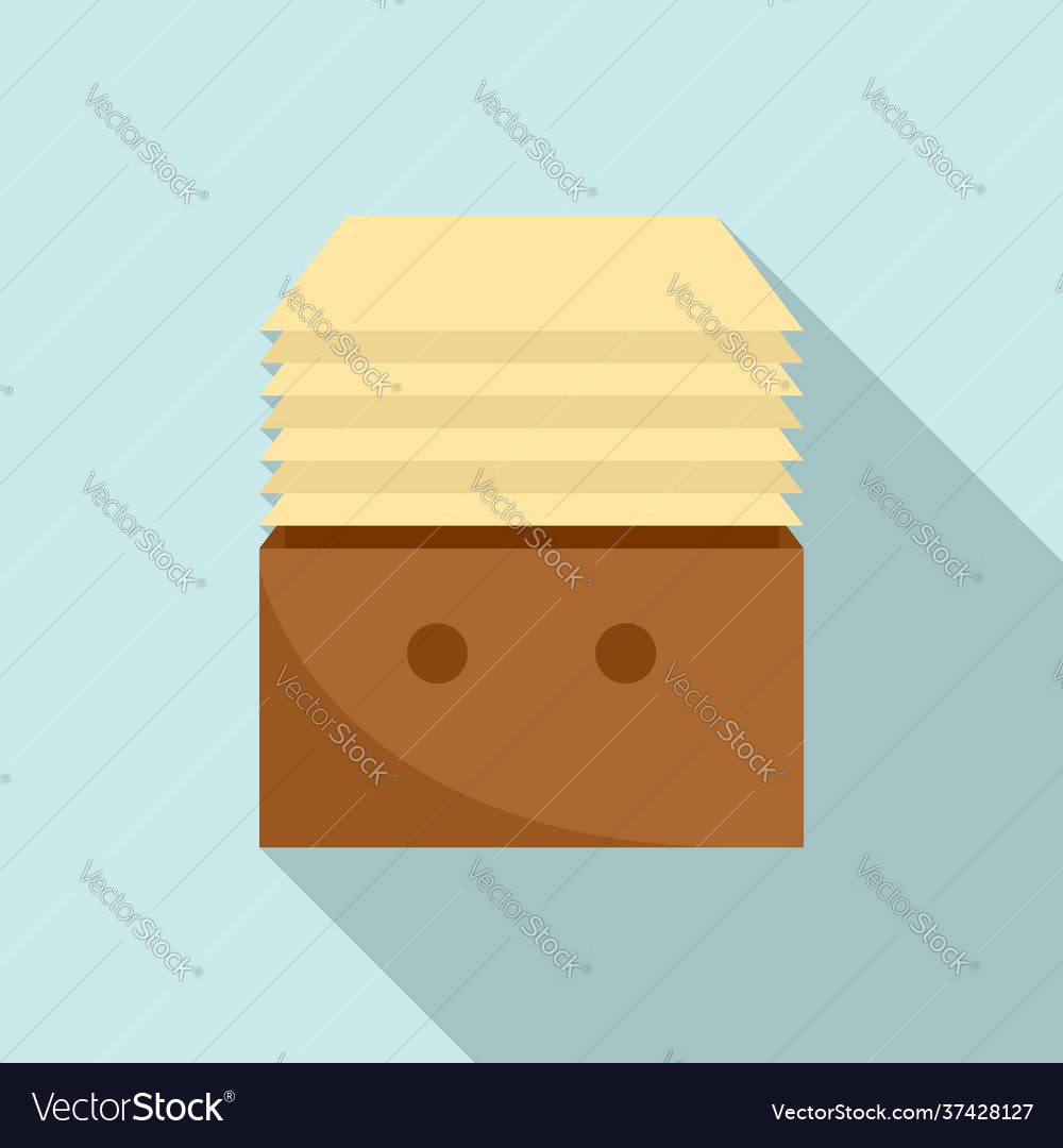 Stack documents icon flat style Royalty Free Vector Image