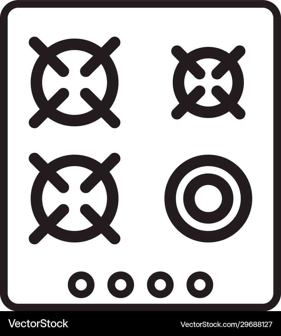 Stove icon template black color editable Vector Image