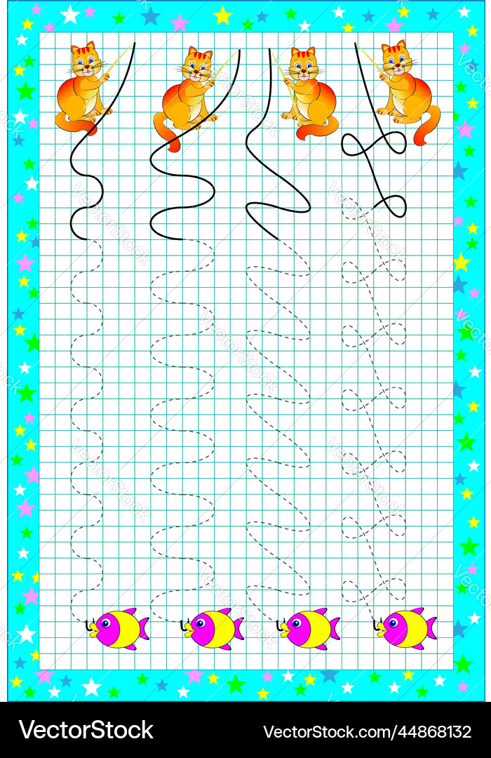 Educational page for children on a square paper Vector Image