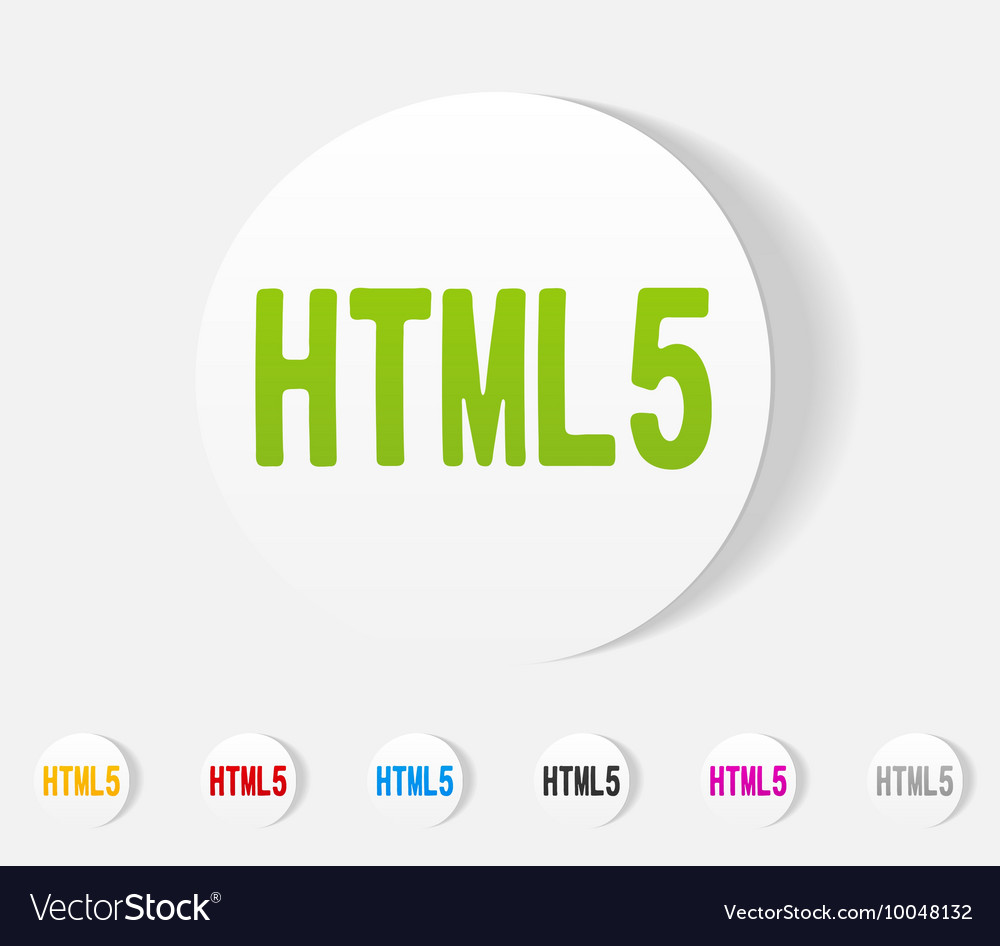Realistic design element html5 Royalty Free Vector Image