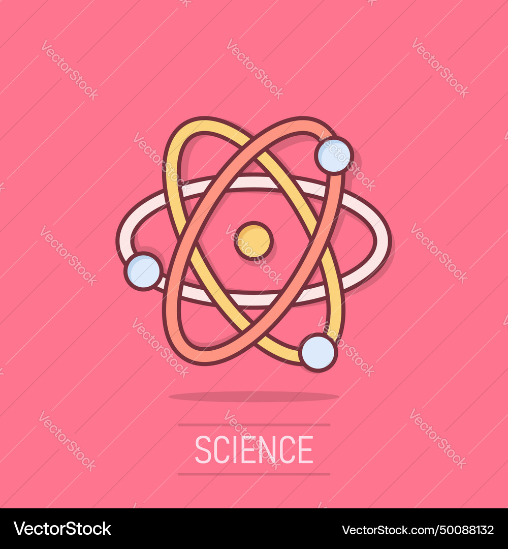 Science icon in comic style dna cell cartoon Vector Image