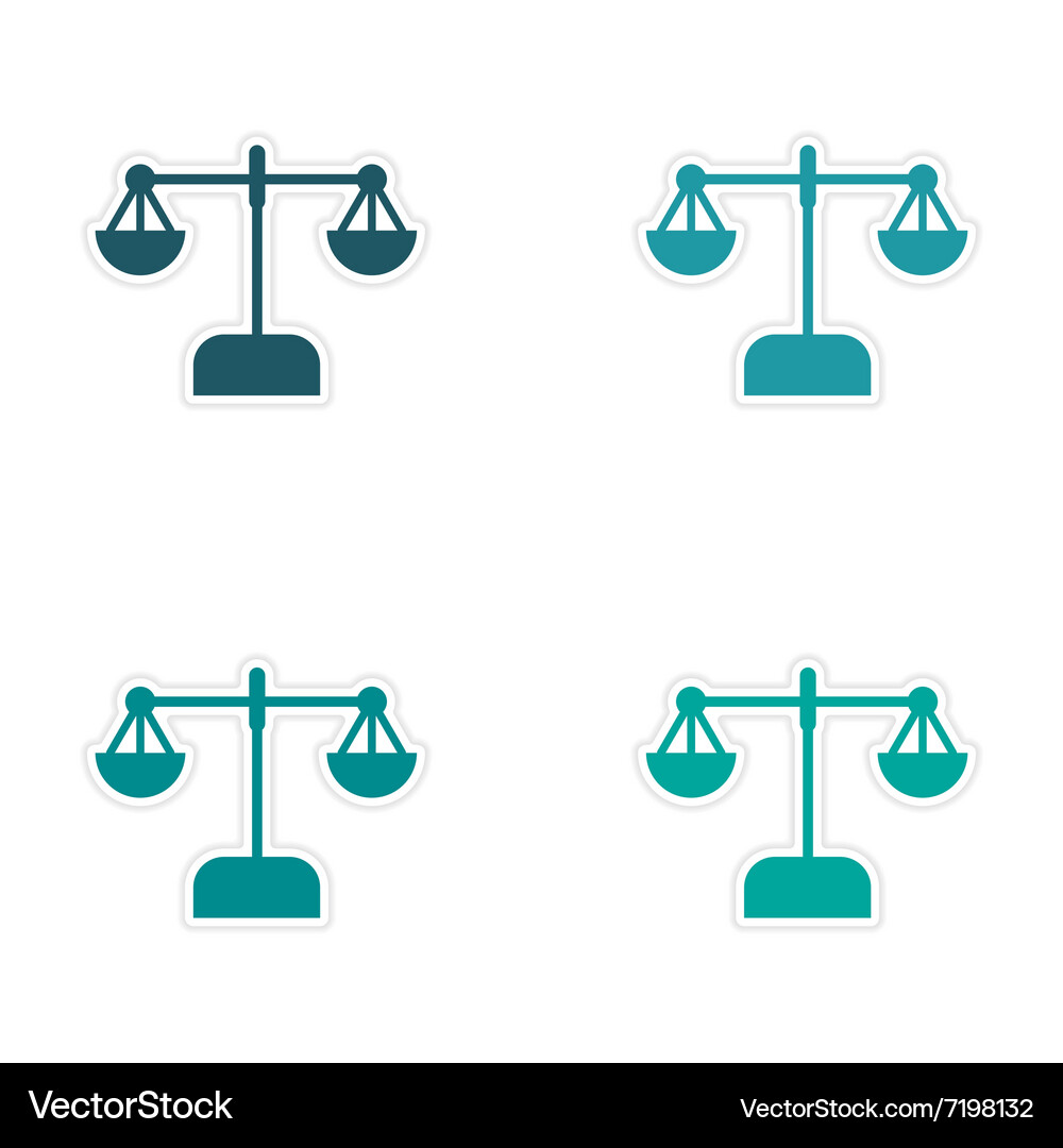 Stylish assembly sticker on paper scales white Vector Image