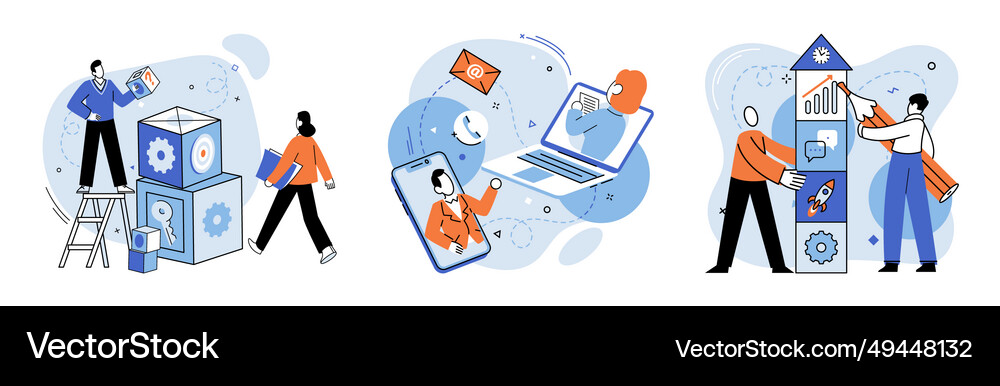 Team building the team building metaphor Vector Image