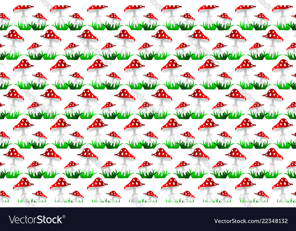 Toadstool red pattern Royalty Free Vector Image