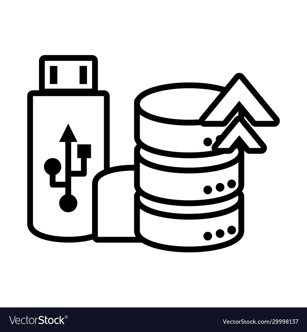 Cloud database seo icons in white background Vector Image