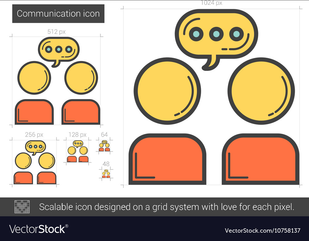 Communication line icon Royalty Free Vector Image Communication line icon Royalty Free Vector Image