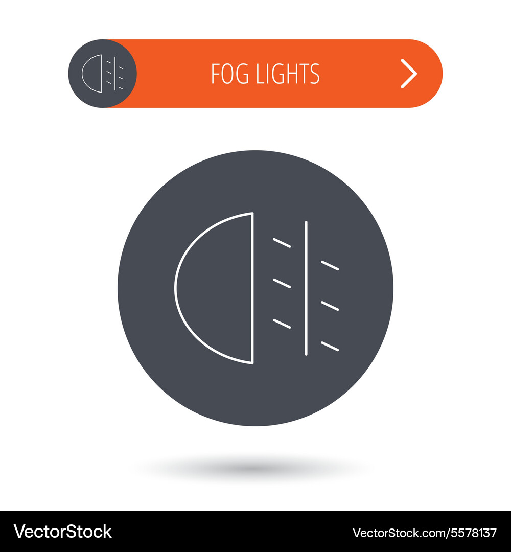 Fog lights icon car beam sign Royalty Free Vector Image
