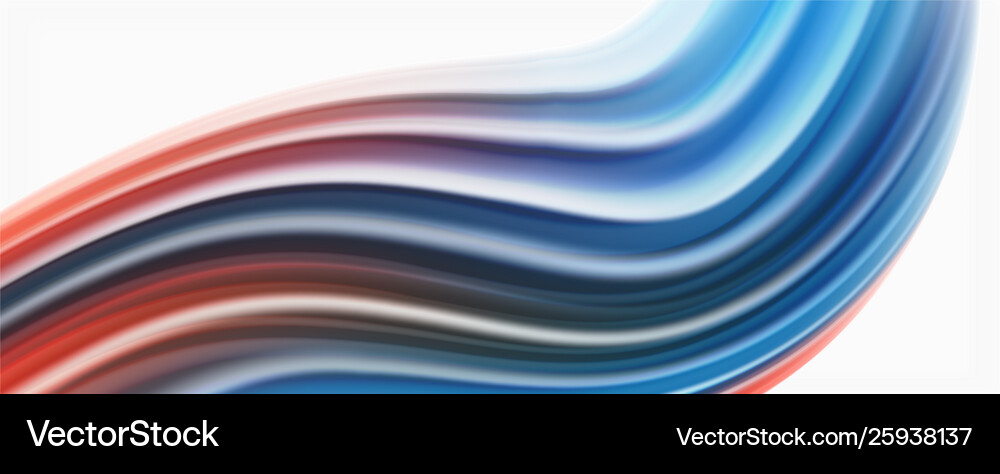 Modern liquid color flow on white - colorful Vector Image