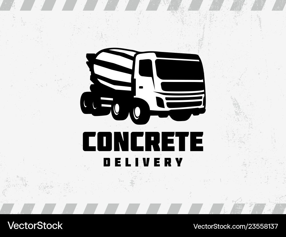 Modern professional logo emblem concrete delivery Vector Image