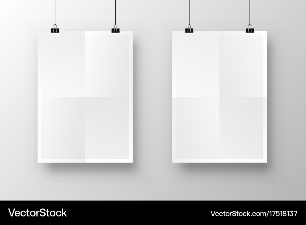 Paper poster a4 on the white background Royalty Free Vector