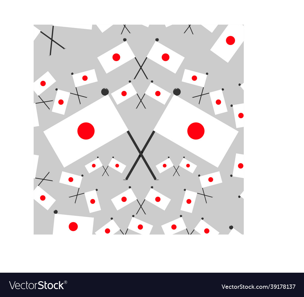 Pattern japan flags Royalty Free Vector Image - VectorStock