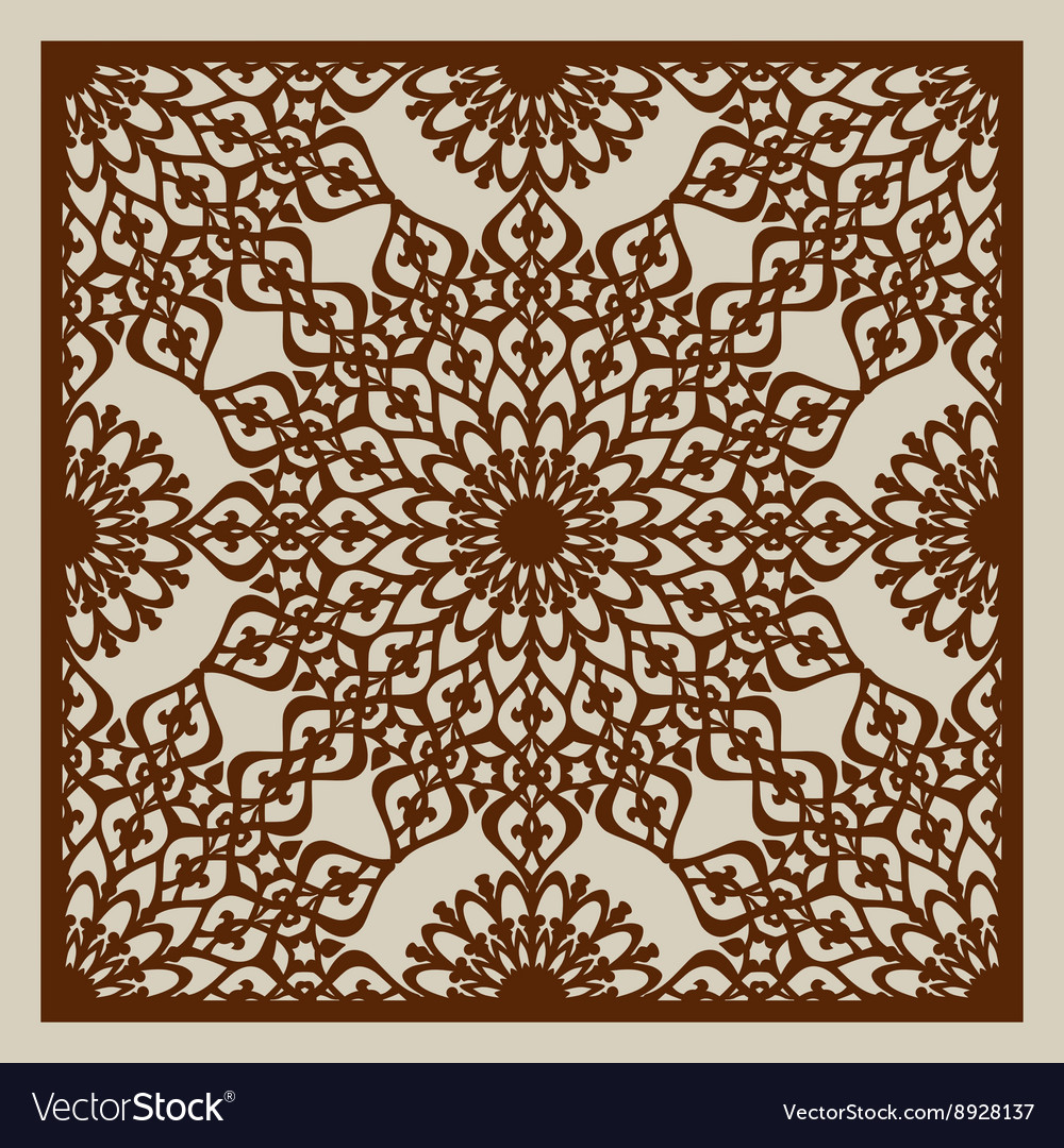 The template pattern for decorative panel Vector Image