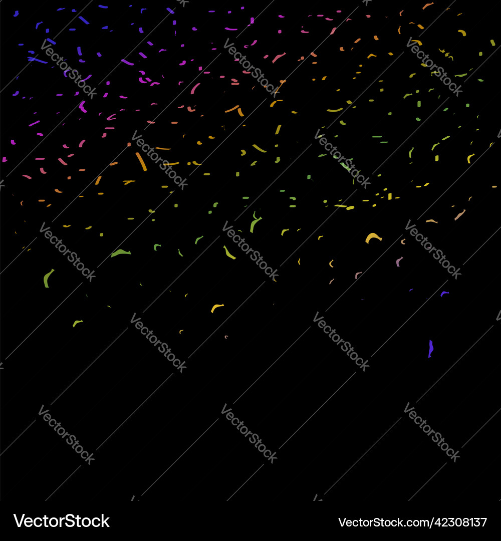 Various color confetti for new year event Vector Image