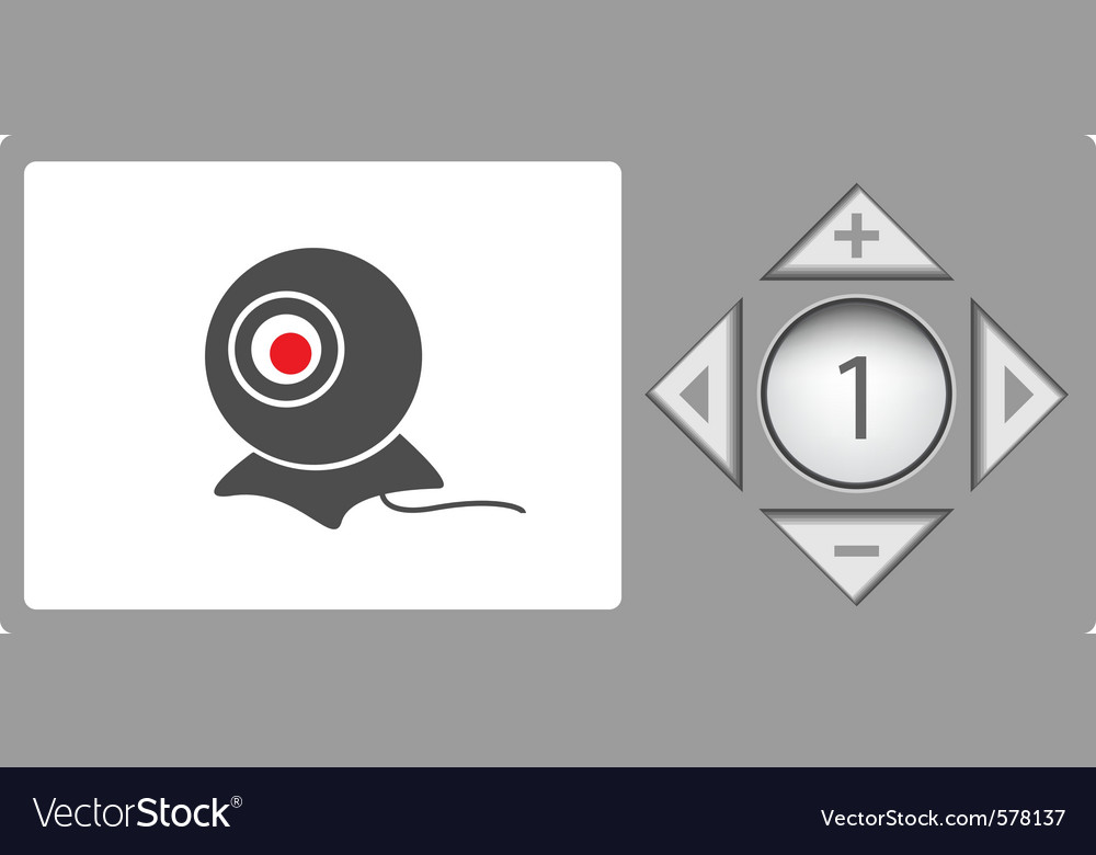 Webcam controls Royalty Free Vector Image - VectorStock