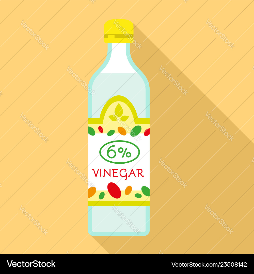 6 percent vinegar icon flat style Royalty Free Vector Image