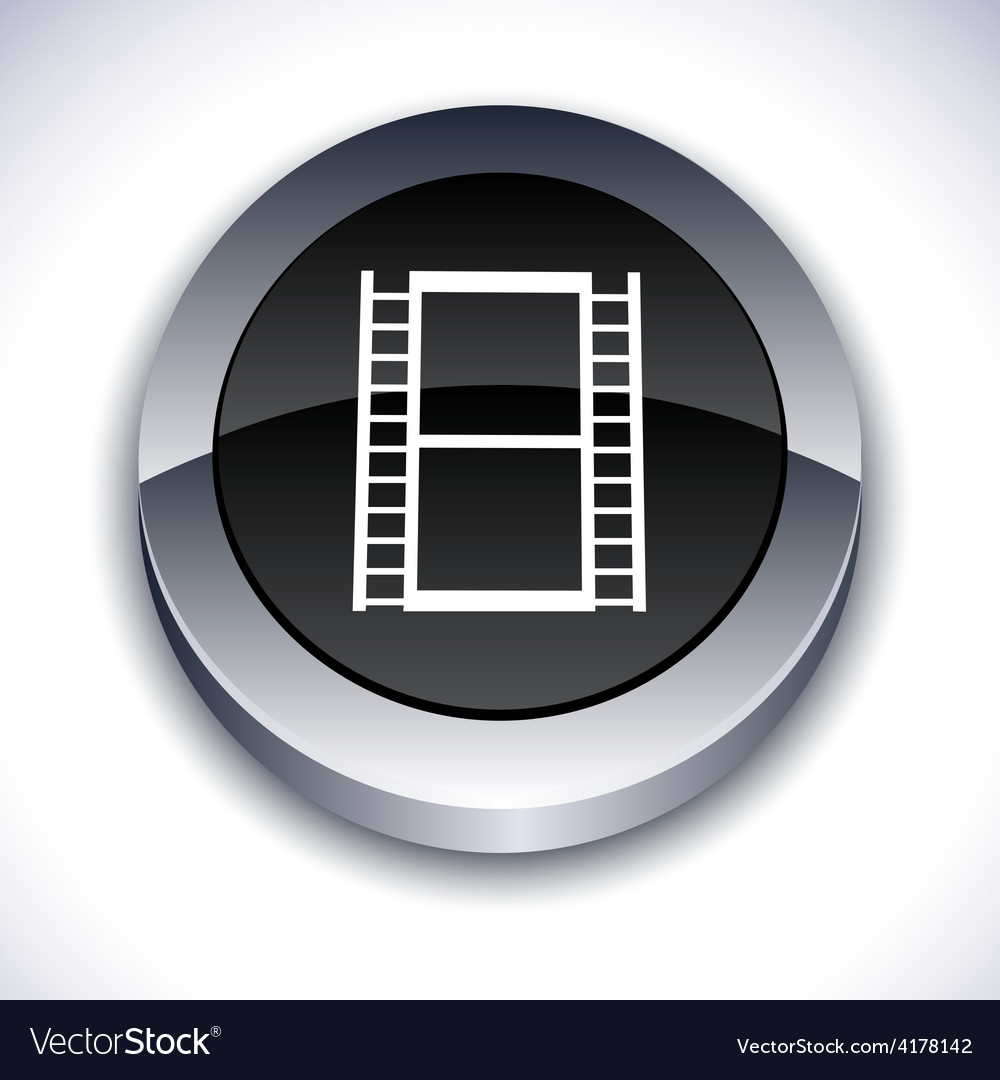 Cinema 3d button Royalty Free Vector Image - VectorStock