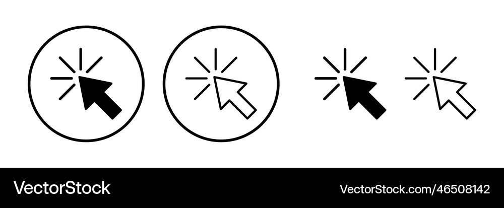 Click icon cursor icon pointer sign Royalty Free Vector