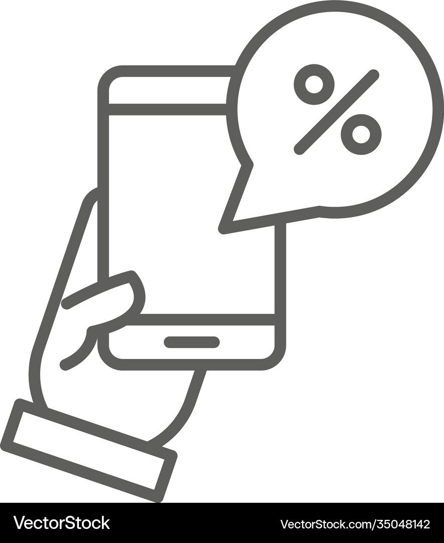 Hand with smartphone offer shopping ecommerce Vector Image