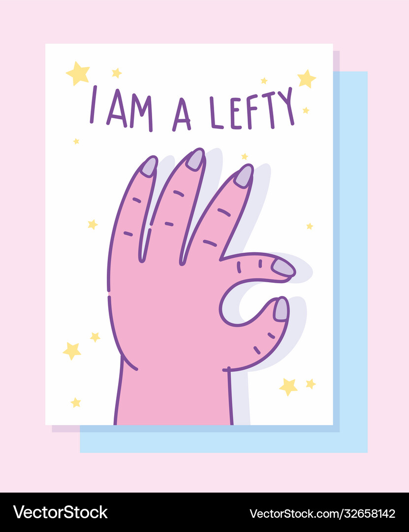 Left handers day hand showing like gesture Vector Image