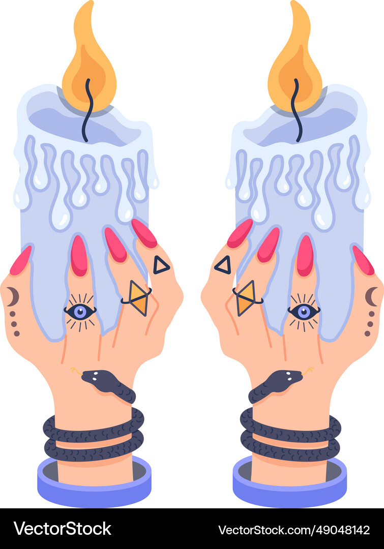 Occult candles Royalty Free Vector Image - VectorStock