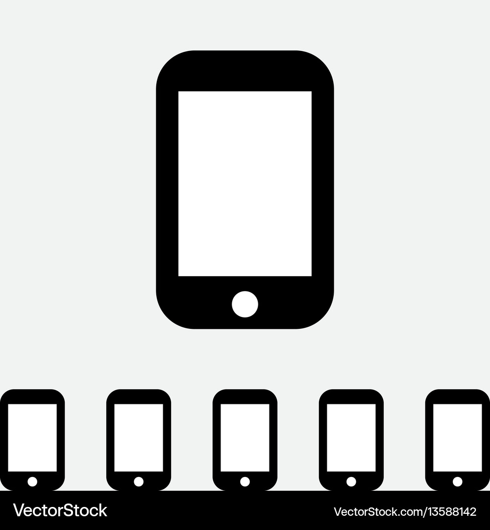 Simple Mobile Logo Vector Icon Mobile Stock Illustrations