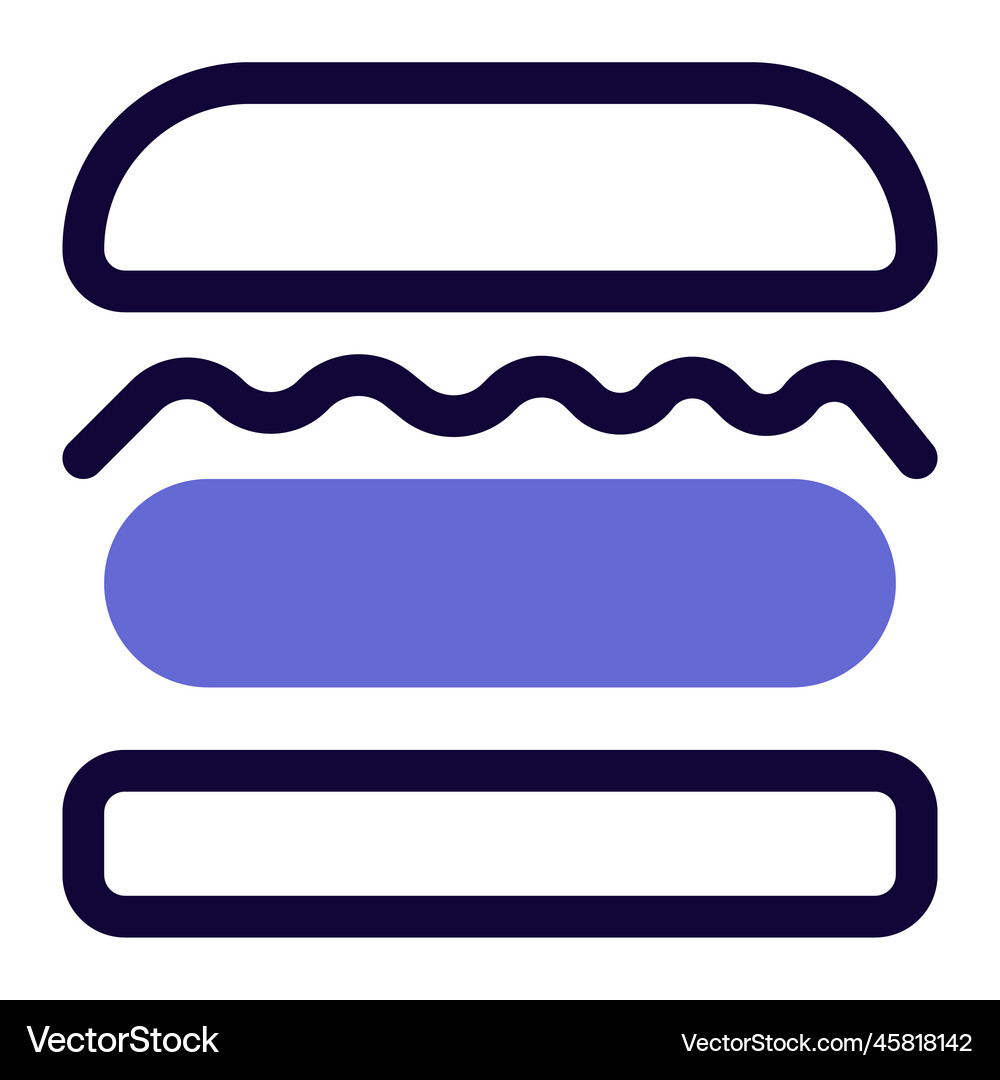 Spicy patty burger loaded with veggies Royalty Free Vector