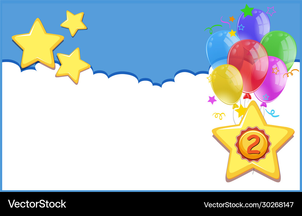 Background design template with colorful balloons Vector Image