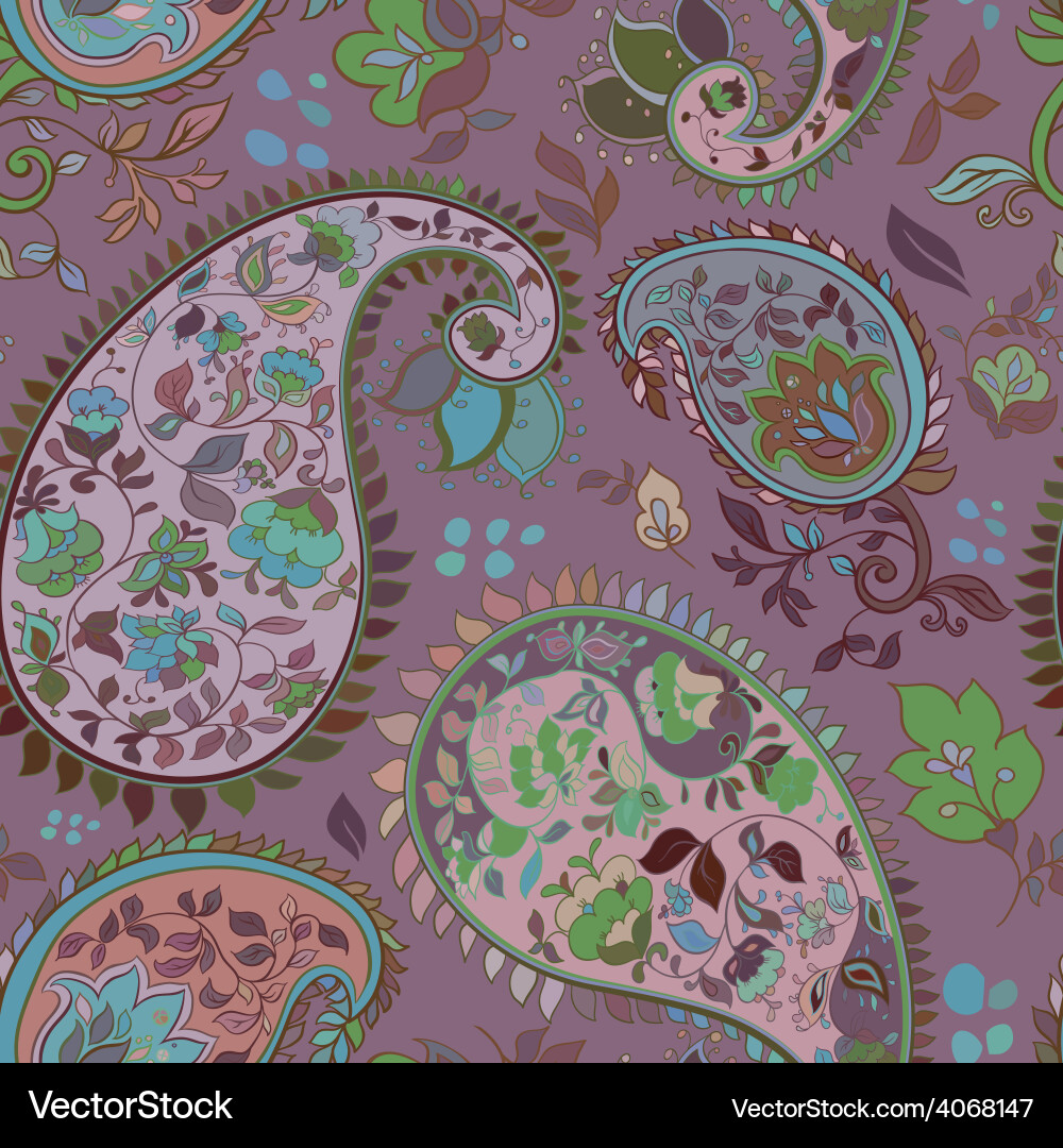 Decorative floral boho seamless pattern Royalty Free Vector