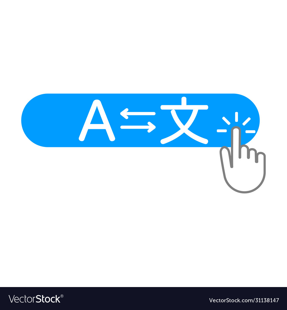 Foreign language translation creative icon logo Vector Image