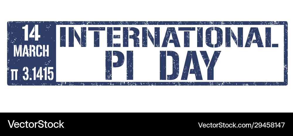 International pi day sign or stamp Royalty Free Vector Image