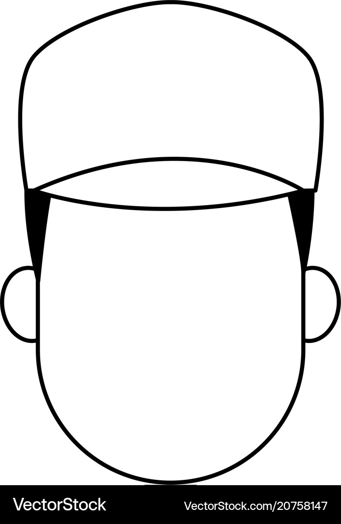 Man faceless cartoon on black and white Royalty Free Vector