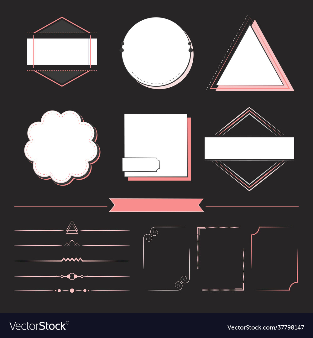 Set design elements Royalty Free Vector Image - VectorStock